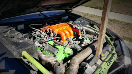 VH45改4.5Lターボエンジン!300ZX用5速MT組み合わせ!NX社NOS装着!S14日産240SXのアメリカ中古車を掲載