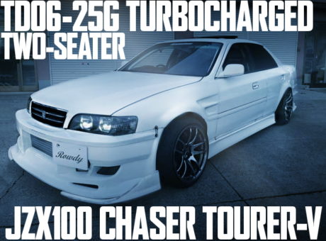 1JZ改TD06-25Gタービン+POWER-FC!ダッシュ貫通ロールバー!2名乗車!前後ワイドフェンダー!JZX100型チェイサーの国内中古車を掲載