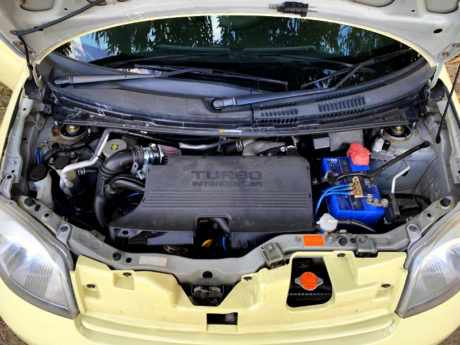 ソニカ用KF-DETターボ移植!HIJETターボ用ECU＆シエクル製サブコン!5速MT!L235SエッセDの国内中古車を掲載