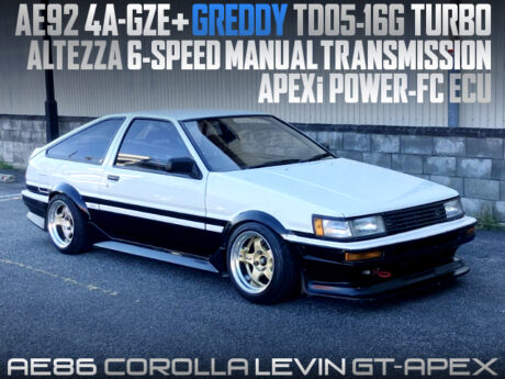 AE92流用4A-GZE改TD05-16Gターボ!アルテッツァ用6速MT!パワーFC制御!AE86カローラレビン3ドアGT-APEXの国内中古車を掲載
