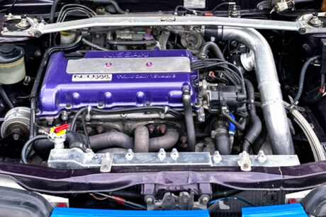 JTCCカルソニック外装ラッピング!ネオVVL仕様SR20VE改GT2876Rターボ!リンクG4!P10プリメーラ4ドアのNZ中古車を掲載