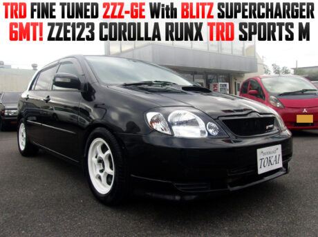 TRDチューン2ZZ-GE改BLITZスーチャー!純正6速MT!ZZE123型カローラランクスTRDスポーツMの国内中古車を掲載