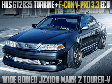 1JZ改GT2835タービン!HKS製Vプロ3.3!ダッシュ貫通ロールケージ!JZX100マークIIツアラーVの国内中古車を掲載
