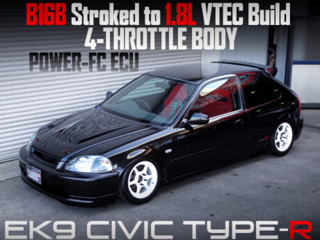 4スロ仕様B16B改1.8L VTECエンジン!パワーFC現車セッティング!EK9型シビックタイプRの国内中古車を掲載