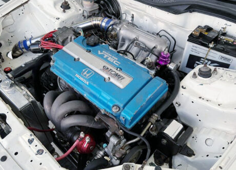 B16A型1.6L VTEC改シングルターボ!5速MT!ECUロムチューン!EK型シビック4ドア(フェリオ)のタイ中古車を掲載