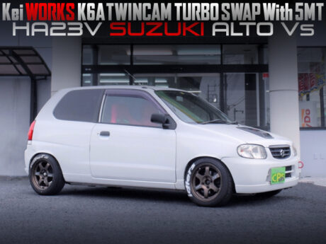 Keiワークス流用K6Aツインカムターボエンジン移植!5速MT換装!ロールケージ!HA23V型アルトVsの国内中古車を掲載