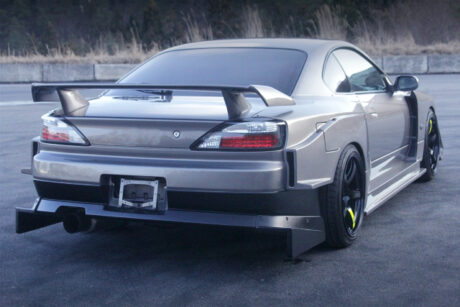 GP-SPORTSワイドボディ!SR20改HKS製GT3-RSタービン!金プロ!S15シルビアスペックR L-PKGの国内中古車を掲載