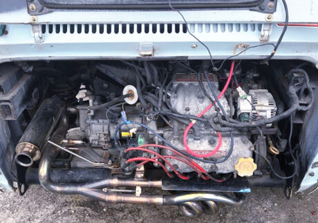 赤帽仕様EN07型660ccエンジンスワップ!ステンタコアシ＆マフラー!5速MT!K12型スバルR-2の国内中古車を掲載