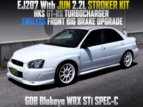 EJ207改JUN製2.2L化!HKS製GT-RSタービン!F側ENDLESSキャリパー!GDB涙目インプレッサWRX STiスペックCの国内中古車を掲載