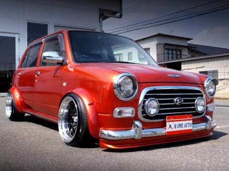 前後オーバーフェンダーワイド!リム出しSTANCE MAGIC履き!EF-DETターボ＆5MT!L700S型ミラジーノの国内中古車を掲載