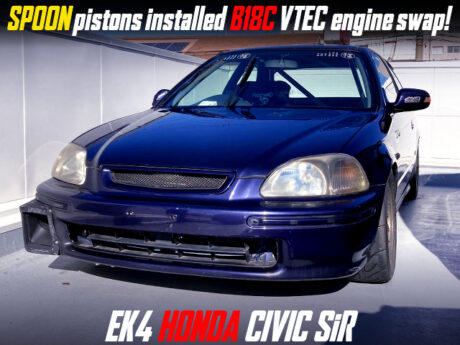 SPOONピストン組込!B18C型VTECエンジン移植!チューン済ECU!レースカー!EK4型シビックSiRの国内中古車を掲載