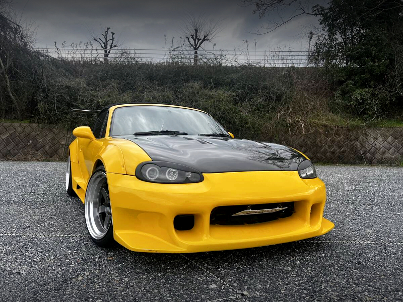 ノガミプロジェクト製ワイドボディ!インディイエローパール塗装!6速MT公認!NB6C型ロードスターの国内中古車を掲載