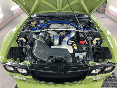 RX-3フェイス!PANDEM BOSSワイドボディ!モスグリーン塗装!FD3S型RX-7タイプSの国内中古車を掲載