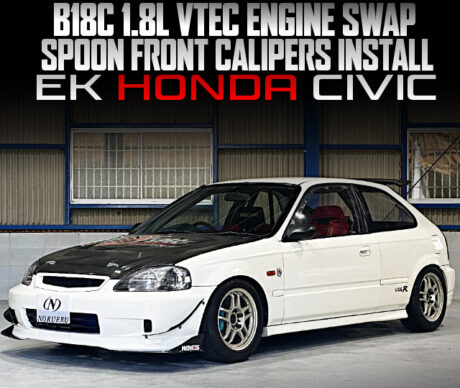 B18C型1.8L VTECエンジンスワップ！SPOONキャリパー強化！EK型シビックの国内中古車を掲載