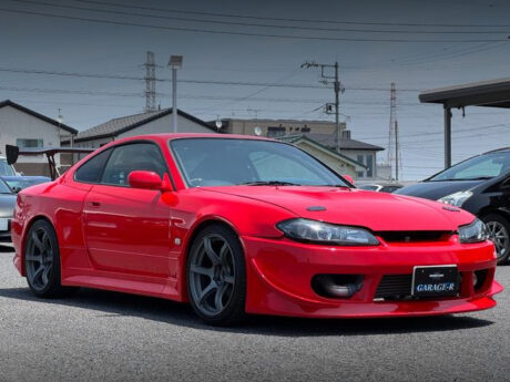 T&E VERTEX RIDGEワイドボディ！HKS製GT3タービン＆Vプロ！S15型シルビアスペックR Vパッケージの国内中古車を掲載